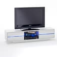 Sienna High Gloss TV Stand In White With Multi LED Lighting
