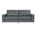 Baltic Faux Leather 3 Seater Sofa In Dark Grey