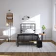 Burma Metal Single Bed In Black | Furniture in Fashion