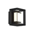 Chaplin LED Small Rectangular Wall Light In Matt Black