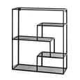 Elwoka Metal Wall Shelf With 4 Mesh Shelves In Black