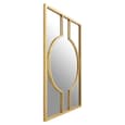 Farota Rectangular Wall Bedroom Mirror In Champagne Gold Frame