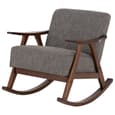 Kassel Fabric Rocking Chair In Grey | FiF