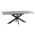 Remika Light Grey Extending Dining Table 6 Remika Teal Chairs