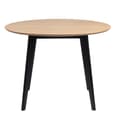 Riga Wooden Dining Table Round In Oak And Black