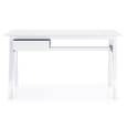 Rubery White Glass Top Laptop Desk With White Frame