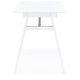Rubery White Glass Top Laptop Desk With White Frame