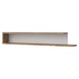 Sanur High Gloss Wall Shelf In White And Sandal Oak