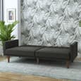 Weiser Fabric Sofa Bed With Oak Legs In Grey