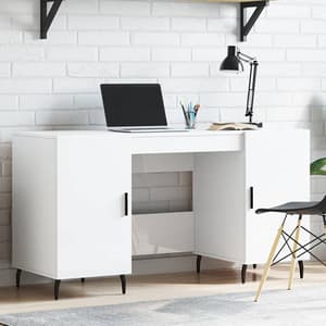 High Gloss Computer Desk Tables – Storage, White | Furniture in Fashion