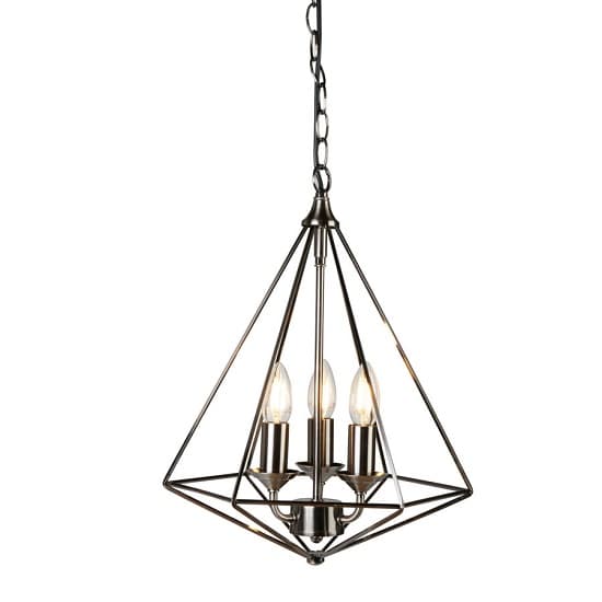 Diamond Antique Silver Pyramid Shape Pendant Light | Furniture in Fashion