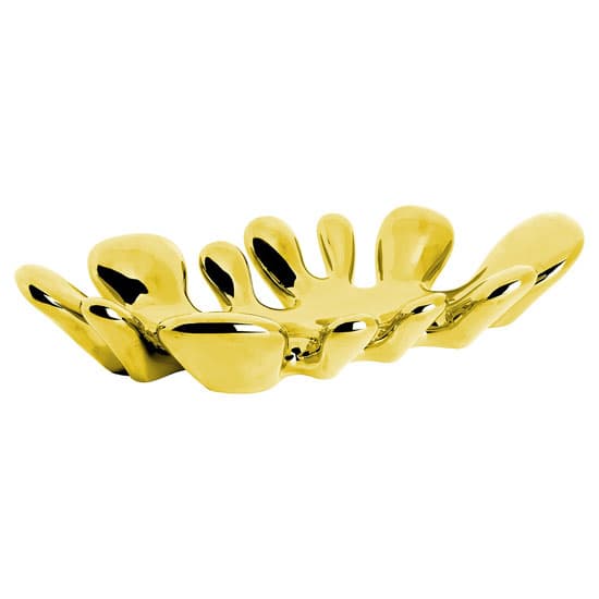 Gamy Gold Finish Ceramic Splash Tray | Furniture in Fashion