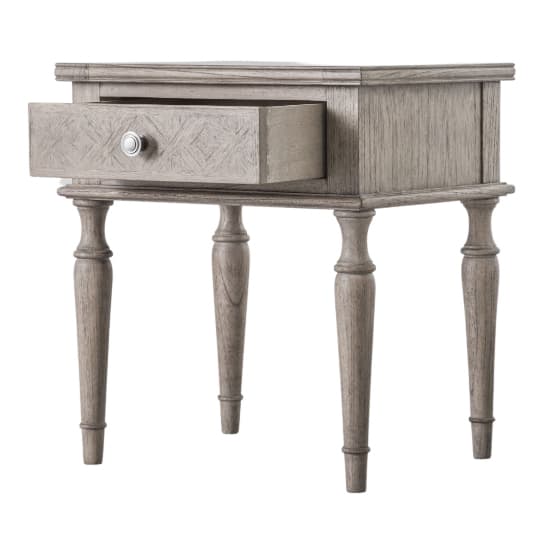 Mestiza Wooden Side Table Rectangular With 1 Drawer In Natural ...