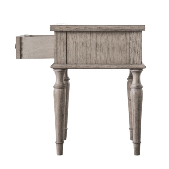 Mestiza Wooden Side Table Rectangular With 1 Drawer In Natural ...