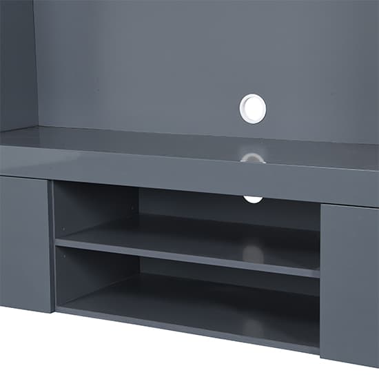 Roma Entertainment Unit Grey With High Gloss Fronts And LED | Furniture ...
