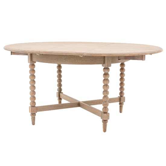 Arta Extending Wooden Dining Table Round In Natural | Furniture in Fashion