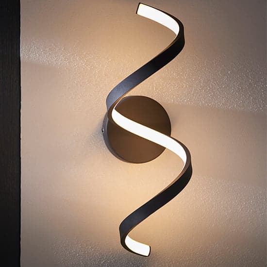 Astral LED Metal Wall Light In Textured Black | Furniture in Fashion