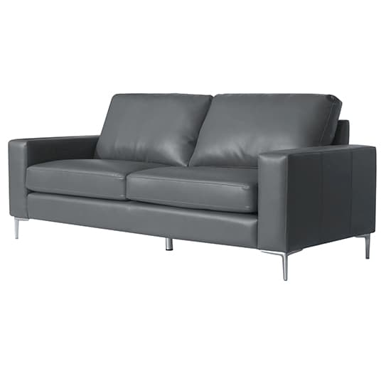 Baltic Faux Leather 3 Seater Sofa In Dark Grey | Furniture in Fashion