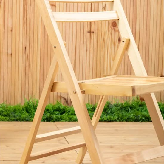 Baxter Outdoor Solid Wood Folding Chair In Natural | Furniture in Fashion