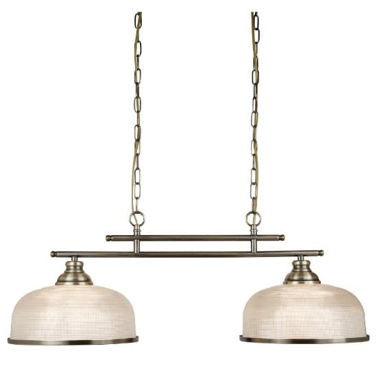 Bistro II 2 Light Ceiling Bar In Antique Brass | Furniture in Fashion