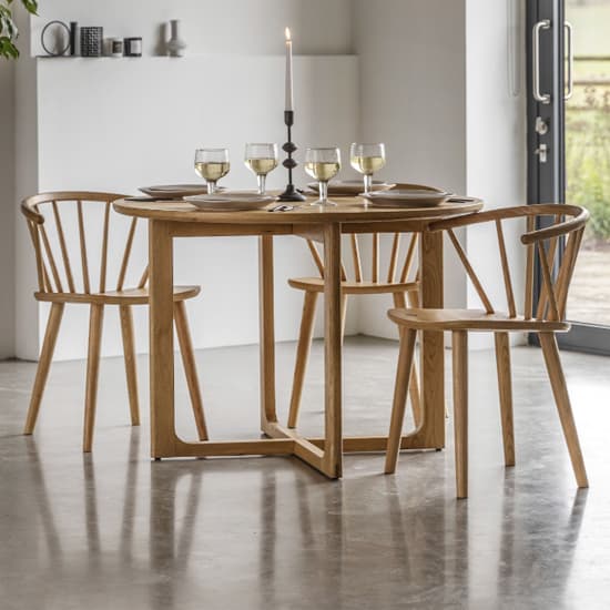Cairo Wooden Dining Table Round In Natural | Furniture in Fashion