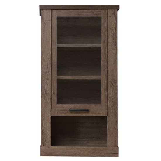 Calgary Wooden Display Cabinet Wall With 1 Door In Tabak Oak ...