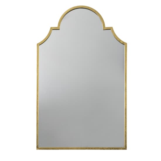 Casper Portrait Wall Mirror In Gold Iron Frame | Furniture in Fashion