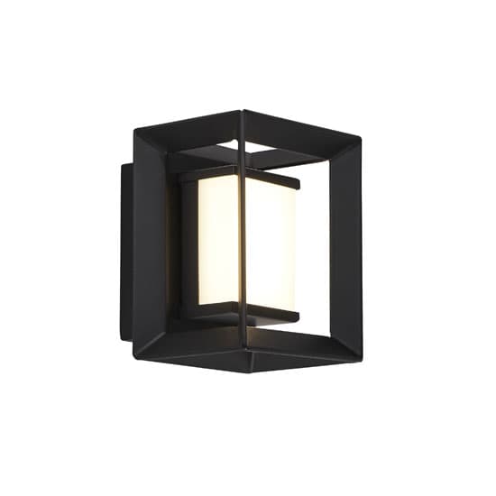 Chaplin LED Small Rectangular Wall Light In Matt Black | Furniture in ...