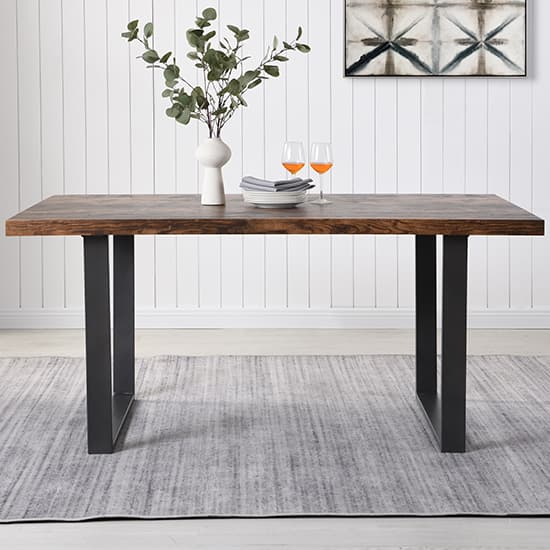 Constable Wooden Dining Table Rectangular In Rustic Oak | Furniture in ...