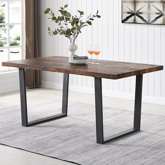 Constable Wooden Dining Table Rectangular In Rustic Oak | Furniture in ...