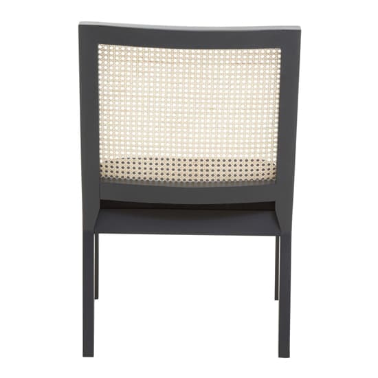 Corson Cane Rattan Wooden Accent Chair In Black | Furniture in Fashion