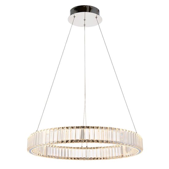 Craven LED Ring Ceiling Pendant Light In Polished Chrome | Furniture in ...