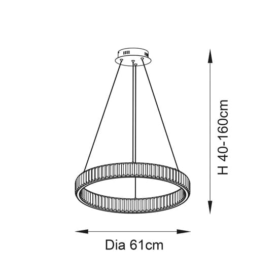 Craven LED Ring Ceiling Pendant Light In Polished Chrome | Furniture in ...