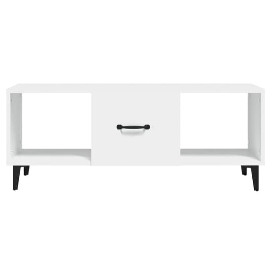 Ebco Wooden Coffee Table With 1 Door In White | Furniture in Fashion