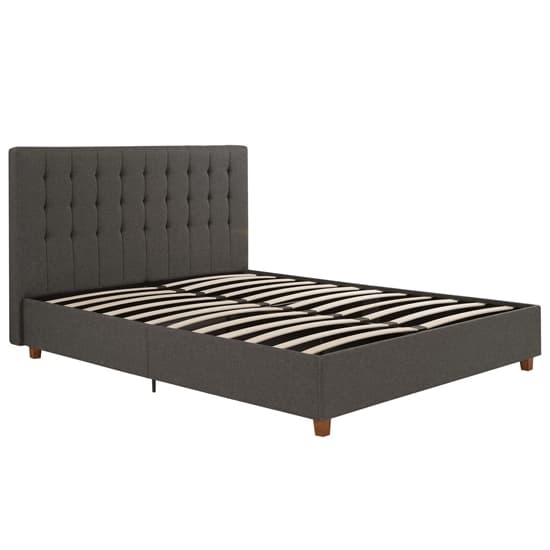 Emilia Fabric King Size Bed In Grey | Furniture in Fashion