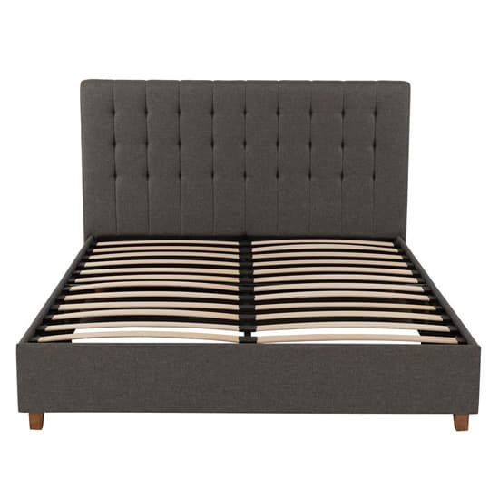 Emilia Fabric King Size Bed In Grey | Furniture in Fashion