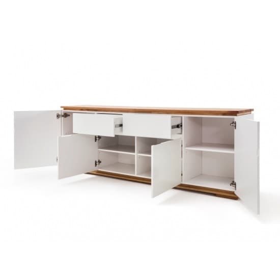 Everly Large Sideboard In Matt White Lacquered And Oak | Furniture in ...