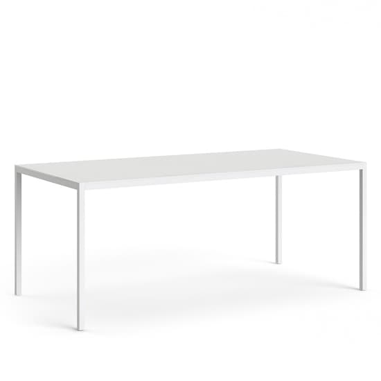Familia 180cm White Wooden Top Dining Table With White Legs | Furniture ...
