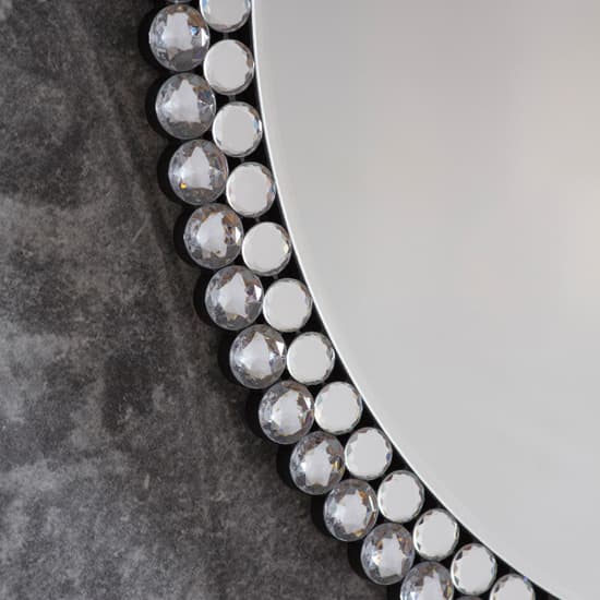 Fargo Large Round Portrait Wall Mirror In Silver | Furniture in Fashion