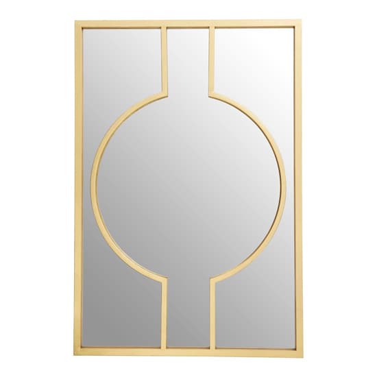 Farota Rectangular Wall Bedroom Mirror In Champagne Gold Frame ...