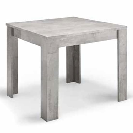 Breta High Gloss Dining Table Square In Grey Marble Effect | Furniture ...