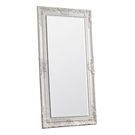 Harris Bevelled Leaner Floor Mirror In Cream | Furniture in Fashion