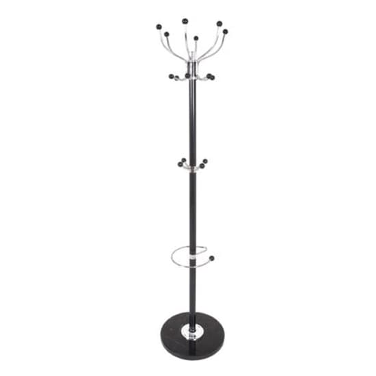 Ibiza Metal Coat Stand With Umbrella Holder In Chrome And White ...