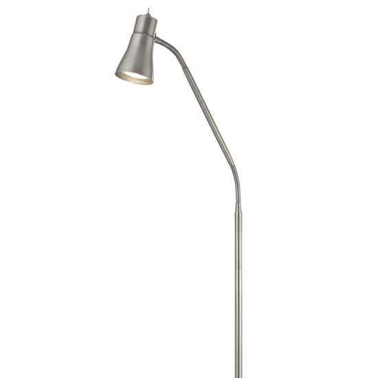 Jolly Mild Steel Flexi Head Floor Lamp In Satin Silver | Furniture in ...