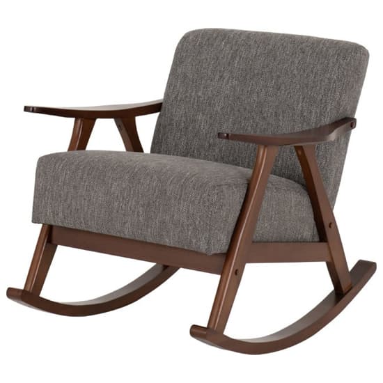 Kassel Fabric Rocking Chair In Grey | Furniture in Fashion