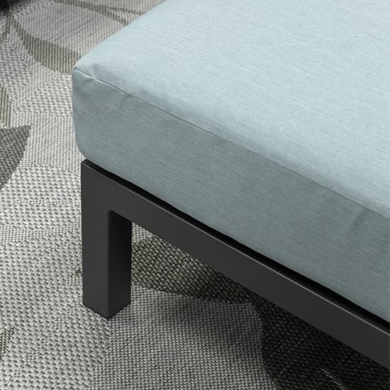 Largs Fabric Corner Lounge Set With Footstool In Mint Grey | Furniture ...