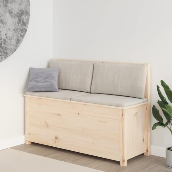 Laval Wooden Large Hallway Storage Seating Bench In Natural | Furniture ...