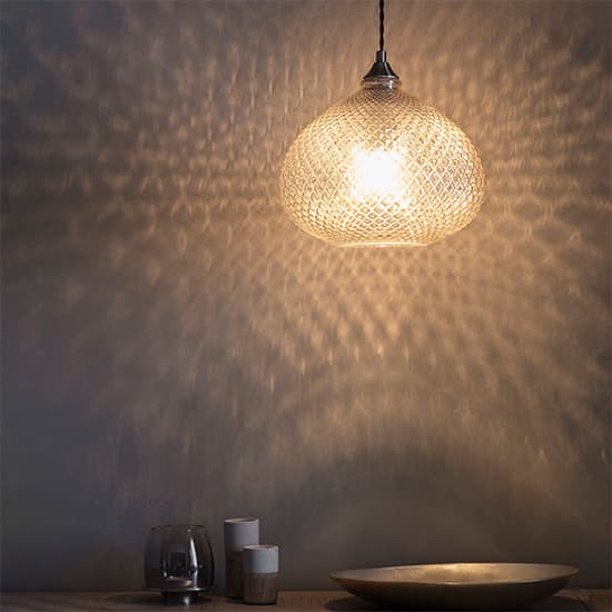 Livia Champagne Glass Ceiling Pendant Light In Antique Brass ...