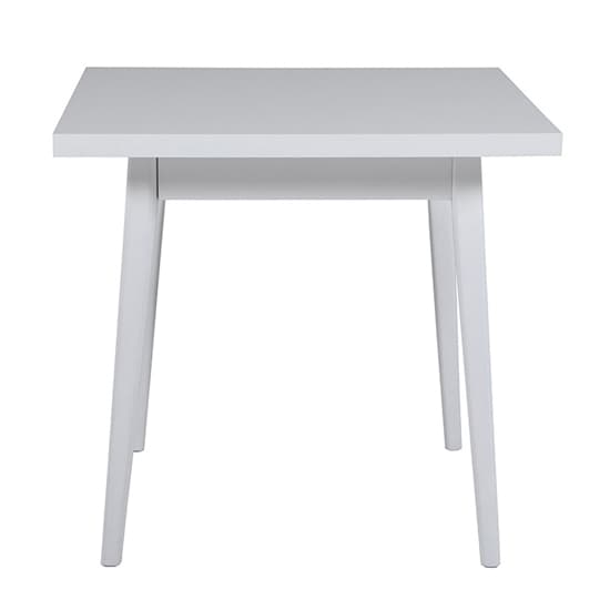 Lottie Square Wooden Dining Table In White | Furniture in Fashion