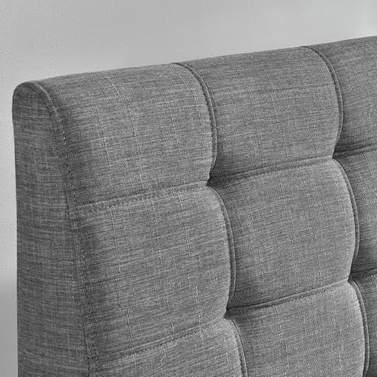 Lyrica Fabric Single Bed In Charcoal | Furniture in Fashion